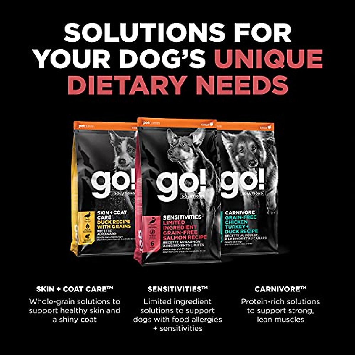 GO! SOLUTIONS Sensitivities – Salmon Recipe – Limited Ingredient Dog Food, 3.5 lb – Grain Free Dog Food for All Life Stages – Dog Food to Support Sensitive Stomachs