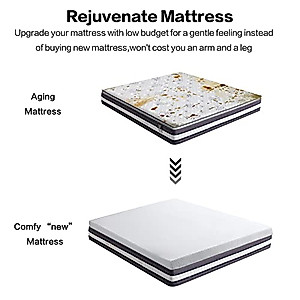 3 Inch Twin Memory Foam Mattress Topper Cooling Gel Infusion Ventilated Design Removable Bamboo Breathable and Washable Cover with Strap