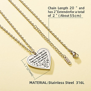 HOFOYA Ohana Means Family Heart-Shape Stitch Pendant Necklace Hawaiian Blessing Jewelry Gifts for Women Teen Girls,Christmas Birthday Gifts for Daughter Sister Best friends.