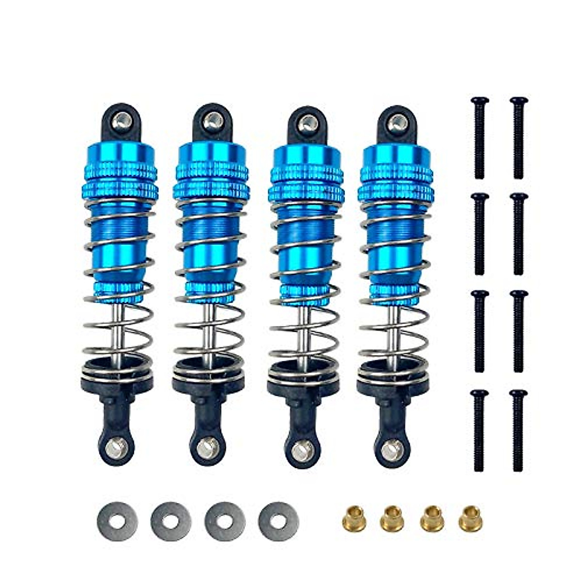 Parrot Mini Drones Refurbished for 4Pcs Upgrade RC Car Damper Metal 1/12 MN86 MN86KS MN86K Camera Drone Accessories Drone Hs210 (Blue, 13 * 10 * 5 cm)