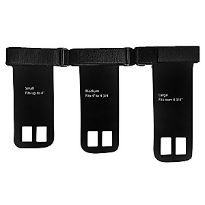 WODFitters Textured Leather Hand Grips for Cross Training, Kettlebells, Powerlifting, Chin Ups, Pull Ups, WODs & Gymnastics - with Grips Storage Pouch (Black, Small - Fits up to 4")