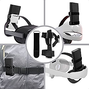Universal Battery Mount for Oculus Quest 2 Oculus Go and 3rd Party Straps Power Bank Holder Clips Counter Balance Accessories Fits All VR Headset by X-super Home