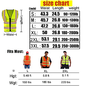 YOWESHOP High Reflective Visibility Safety Vest Custom Your Logo Safety Workwear with Reflective Strips and Front Zipper(Black-Green Webbing M)