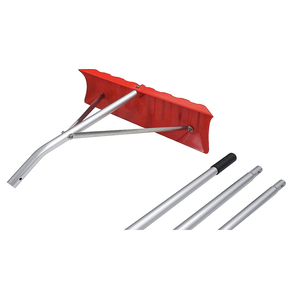 Extreme Max 5600.3288 Poly Roof Rake - 21' Reach with 23" Blade,Red