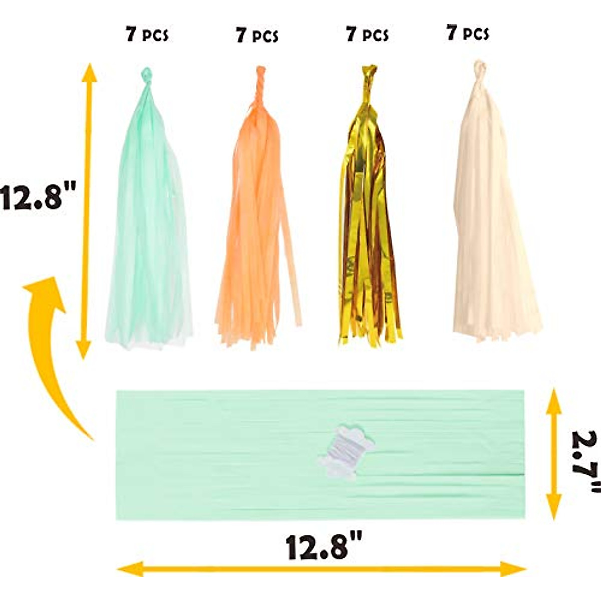 Pink Green White Happy Birthday Wall Banner| Mint Gold Glitter Peach Cream Paper Bundle with Birthday Queen Sash and Tiara, Birthday Girl Headband, Accessories