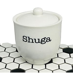 Twerp Sugar Bowl | Cute Ceramic Shuga Dish with Lid | Perfect Hostess Gift or Housewarming Gift