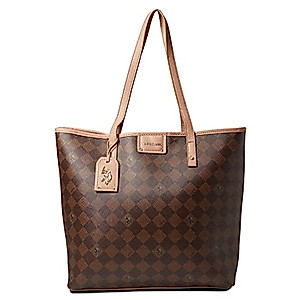 U.S. POLO ASSN. Diamond Signature Tote Brown/Blush One Size