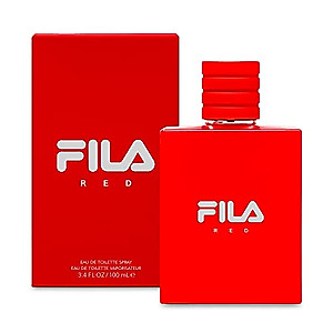 FILA RED Fragrance for Men - Eau de Toilette Spray with Notes of Bergamot, Jasmine, Nutmeg, Sandalwood, and More - Sport-Inpired Scent for Day or Night - 3.4 oz.