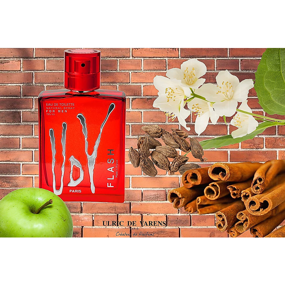 Udv Flash Eau De Toilette Spray For Men, 3.4 Ounce, Multi