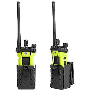 Polymer Radio Holster Molle Walkie Talkie Holder Tactical Duty Belt Radio Case Two Way Radio Pouch for BaoFeng UV5R 888S F8HP Kenwood Icom HYT Arcshell Retevis APX 6000 （2.9" L x 2.6" W x 4.1" H）