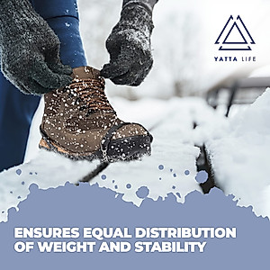 Yatta Life Urban Snow Spikes for Shoes Ice Cleats Crampons for Hiking Boots - Anti Slip Ice Gripper Spikes, Stainless Steel Cleat Crampons for Hiking, Jogging, Walking