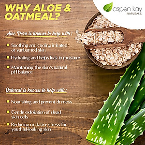 Aspen Kay Naturals Handmade Calamine Soap Bar for Face & Body - Organic Aloe Vera & Colloidal Oats - Natural Soap with Organic Skin Loving Oil - Gentle Soap – Made in the USA 4.5 oz