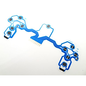 LeHang 2X Conductive Film Keypad Flex Cable Buttons Ribbon PCB Circuit Board Replacement Compatible with Sony Play Station 4 PS4 Dualshock 4 Pro Slim Controller (JDS-001/011) Blue