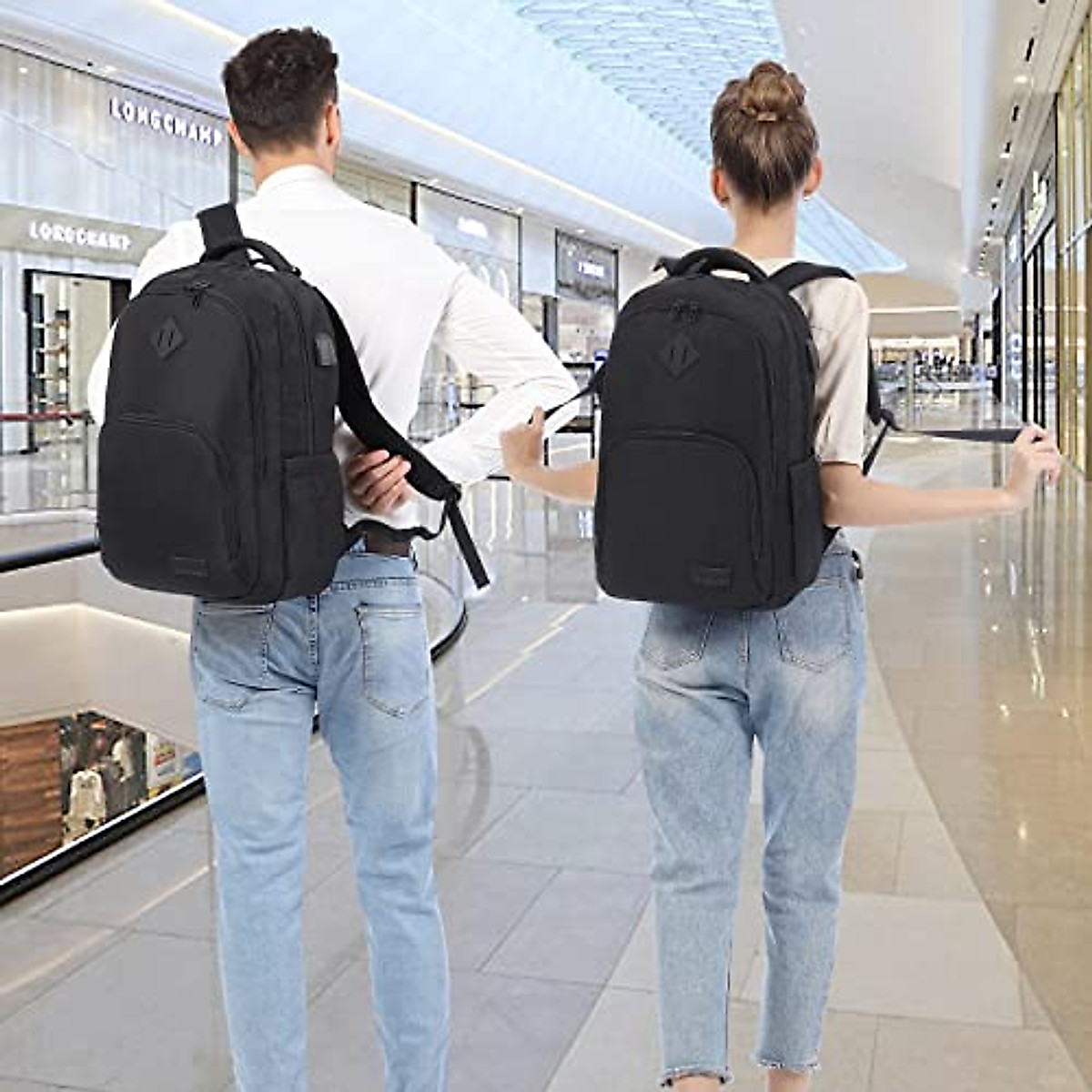LOVEVOOK Laptop Backpack for Women Men, Classical 17" Laptop Bag for Work Travel, Fashion Daypack