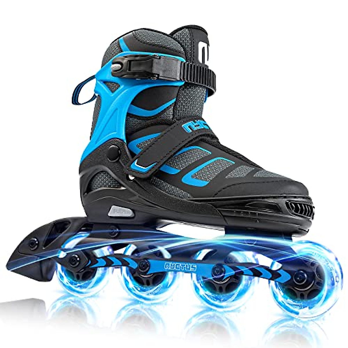 Nyctus Inline Skates for Girls Boys Kids, Adjustable Roller Blades for Children Teens Women Men with Light Up Wheels for Indoor Outdoor