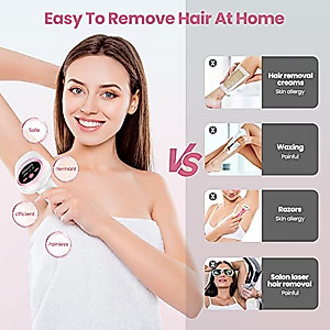 Laser Hair Removal for Women and Men 3-N-1 IPL Device Permanent 999,999 Flashes FDA Cleared Hair Removal for Face Armpits Legs Arms Bikini Line Whole Body Use