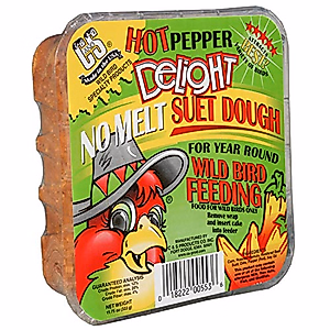 C&S Hot Pepper Delight No Melt Suet Dough 11.75 Ounces, 12 Pack