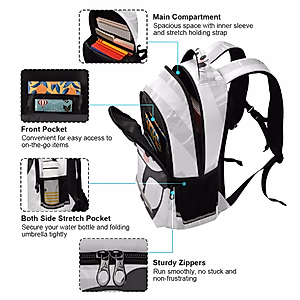 ALAZA Hello Panda Baby Shower Cute Animal Backpack Purse for Women Men Personalized Laptop Notebook Tablet School Bag Stylish Casual Daypack, 13 14 15.6 inch