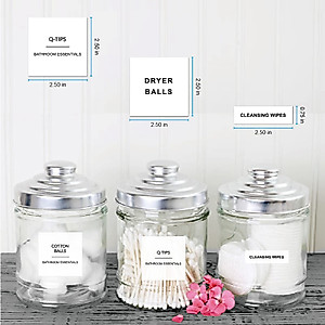Onyehn 204pcs Waterproof Minimalist Style Bathroom Labels for Organizing Bathroom Storage Bins Containers and Jars to Stick for Glass or Plastic Spray Bottle and Metal