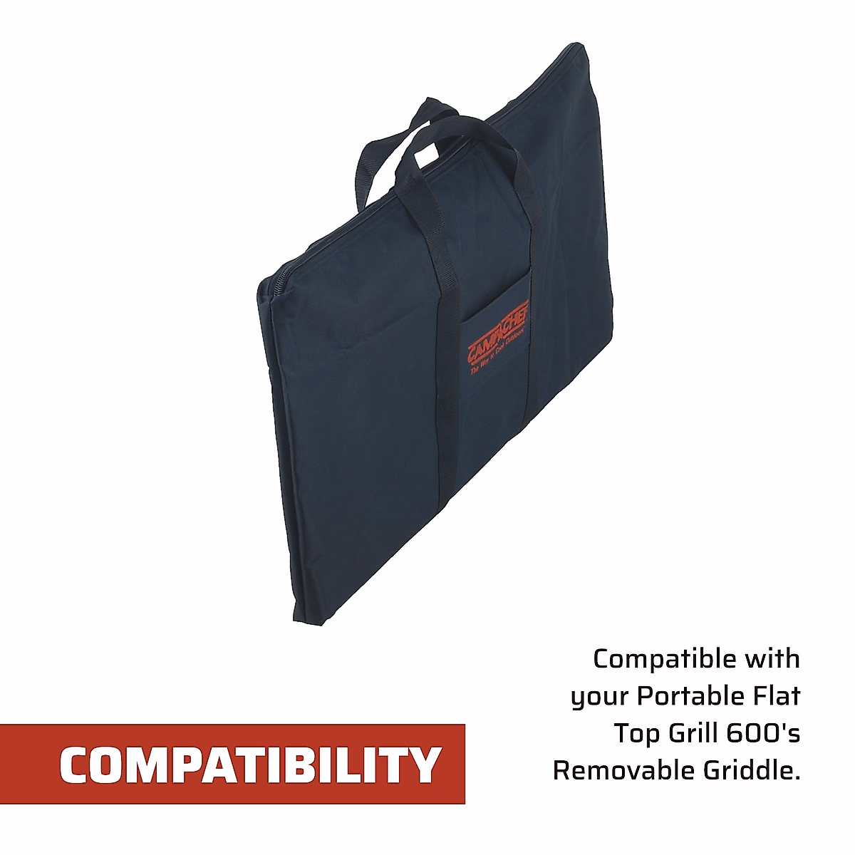 Camp Chef FTG600P Griddle Carry Bag - Easily Carry the Portable Flat Top Grill 600's Removable Griddle - Carefully Transport Your Griddle - Durable, Secure Carry Bag