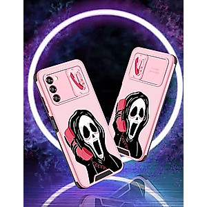 Goocrux for Samsung Galaxy A03S Case Skeleton for Women Girls Cute Skull Girly Phone Cover Gothic Design Aesthetic with Slide Camera Cover Funny Cool Cases for Galaxy A03S 5G 6.5''