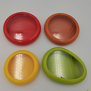 WUYOUUSA Refrigerator Clear Film Crisper, Lemon Avocado Tomato Onion Saver, Set of 4 Reusable Refrigerator Storage Containers (4pcs)