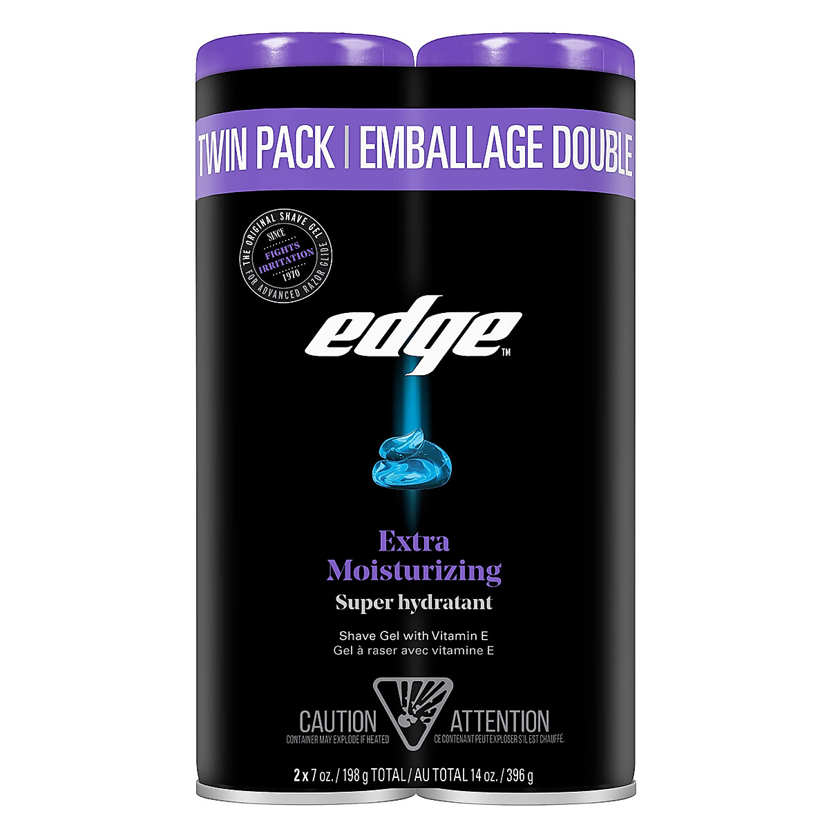 Edge Shave Gel for Men Extra Moisturizing Twin Pack - 7 Ounce
