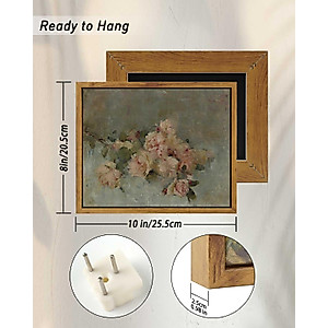 InSimSea Framed Wall Art Home Decor Classical Oil Painting Roses Canvas Prints Wall Decorations Home Office Bathroom Decor 8x10in/20x25cm