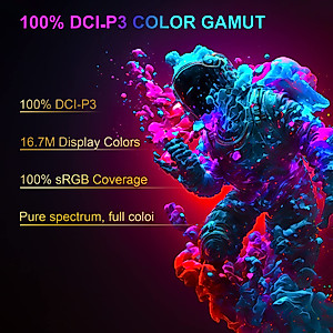 sibolan Portable Monitor,17.3'' 1080P FHD 100% DCI-P3 Laptop Monitor, HDR 178° Screen Eye Care Eye Care External FreeSync Monitor for PS5 PS4 Xbox Series NS, Laptop PC Phone