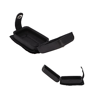 Acoustic Guitar Battery Pouch Black Pocket Carrying Case Bag Organizer PU Portable Holster Musical Instrument Accessories for Pickup