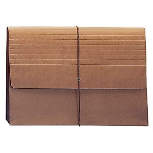 Smead Redrope Expanding File Wallet, Flap and Cord Closure, 5-1/4" Expansion, Fully Lined Tear Resistant Gusset, Legal Size, 10 per Box (71111)