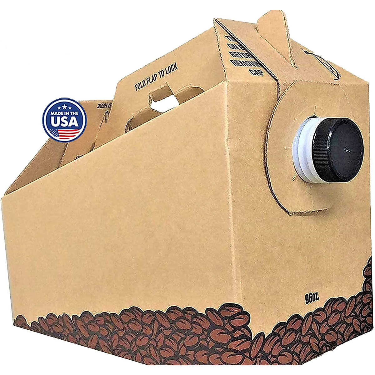 Decony 160 Oz. Disposable Coffee Carriers with handle Paper Coffee Carrier Server coffee to go Beverage on the Move 160 oz. Insulated Pop, Fill & Go coffee take out container! - 5 boxes