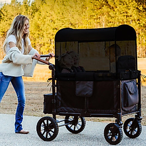 Mosquito Net Cover for WONDERFOLD Wagon W4 Stroller Wagon - Provide Easy Access Zippered Entrance, Easy Installation and Overall Protection