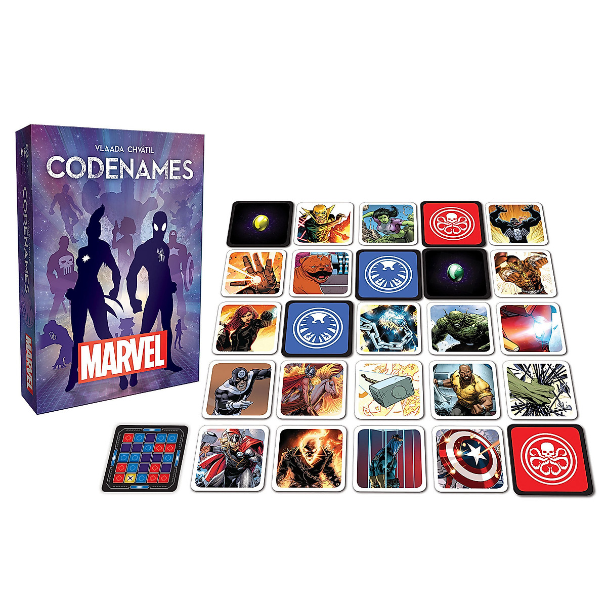 USAopoly Marvel Codenames | Based On The Hit Social Word Game Codenames | Relive Memorable Moments From The Marvel Comic Universe | Fun Board Game For The Whole Family