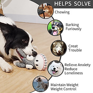 PAZ'S GIFT Dog Toys Interactive,Puppy Toys Teething,Dog Squeaky Toy,Stuffed Animals Toys with Cotton Material and Crinkle Paper,Indestructible Dog Toy,Dog Chew Toys for Small,Middle,Big Dogs(Donkey)