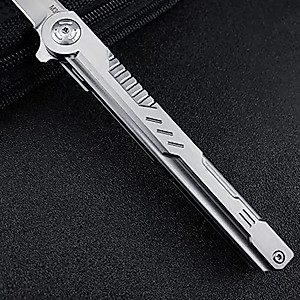 Edc Slim Small Flipper Folding Pocket Knife For Men Ceo, Titanium Handle And Frame Lock With Clip, M390 Plain Drop Point Edge Blade, Outdoor Rescue Survival Everyday Carry Self Defense