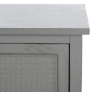 SAFAVIEH Home Collection Haines Distressed Grey 2-Door 1-Shelf Entertainment Stand up to 55" Flatscreen TV Media Unit