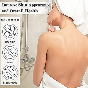 FREATECH Long Handle Body Brush Back Scrubber Exfoliator - 17.3" Wooden Bath Shower Brush, Dual-sided Brush Head with Soft Nylon Bristles and Stiff Natural Bristles for Wet or Dry Brushing