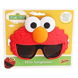 Sun-Staches Sesame Street Elmo Junior Kids Shades Costume Party Sunglasse UV400 Red, One Size Fits Most Kids