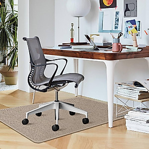 Office Hardwood Floor Chair Mat - Desk Chair Mat, Gaming Chair Mat, Desk Chair Floor Mat, Large Protector Rug for Hard Wood & Tile Floor, NOT for Carpets, 36" X 55" Light Grey