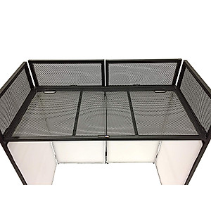 DJ Event Facade White/Black Scrim Metal Frame Booth + 20" x 40" Flat Table Top Includes Both White and Black Panels + Carrying Cases!
