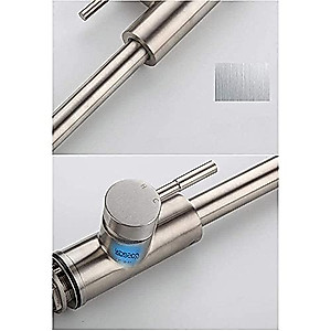 Kitchen taps with Pull Out Spray,Mixer tap hot and Cold 360°Swivel Single Lever,Stainless Steel Brushed,2 Functions,Kitchen Sink,Faucet