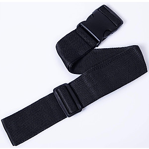 Darller 4 PCS 74" x 2" Luggage Straps Suitcase Belts Wide Adjustable Packing Straps Travel Accessories, Black