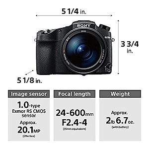 Sony Cyber‑Shot RX10 IV with 0.03 Second Auto-Focus & 25x Optical Zoom (DSC-RX10M4)