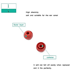 Adhiper Replacement Eartips Earbuds Eargels Set Compatible with Beats by dr dre Powerbeats Pro Wireless Stereo Earphones(4 Pairs red)