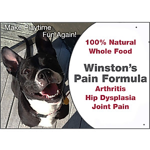 Winston's Pain Formula - for Dogs of All Ages and Sizes - 100% Natural Whole Food Supplement to Help Alleviate: Canine Arthritis, Inflammation and Joint + Hip Pain - 120 Chewable Tablets