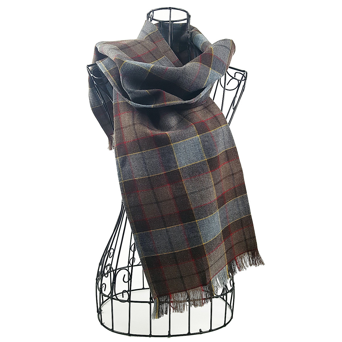 OUTLANDER JAMIE FRASER TARTAN PREMIUM WOOL SCARF - Woven in Scotland - Made in the U.S.A. - 9" x 58"