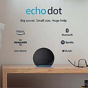 Echo Dot (4th Gen, 2020 release) | Smart speaker with Alexa | Charcoal