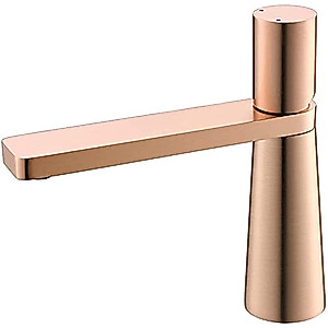 JBQ Bathroom Faucets Bathroom Sink Faucet Bathroom Vanity Faucet Solid Brass Sink Faucet Hot and Cold one-Handle countertop Toilet Faucet (Color : Brushed Rose Gold)