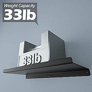 SRIWATANA Black Floating Shelves, Metal Wall Shelves Set of 3 for Bedroom, Living Room, Bathroom, Kitchen, Matte Black